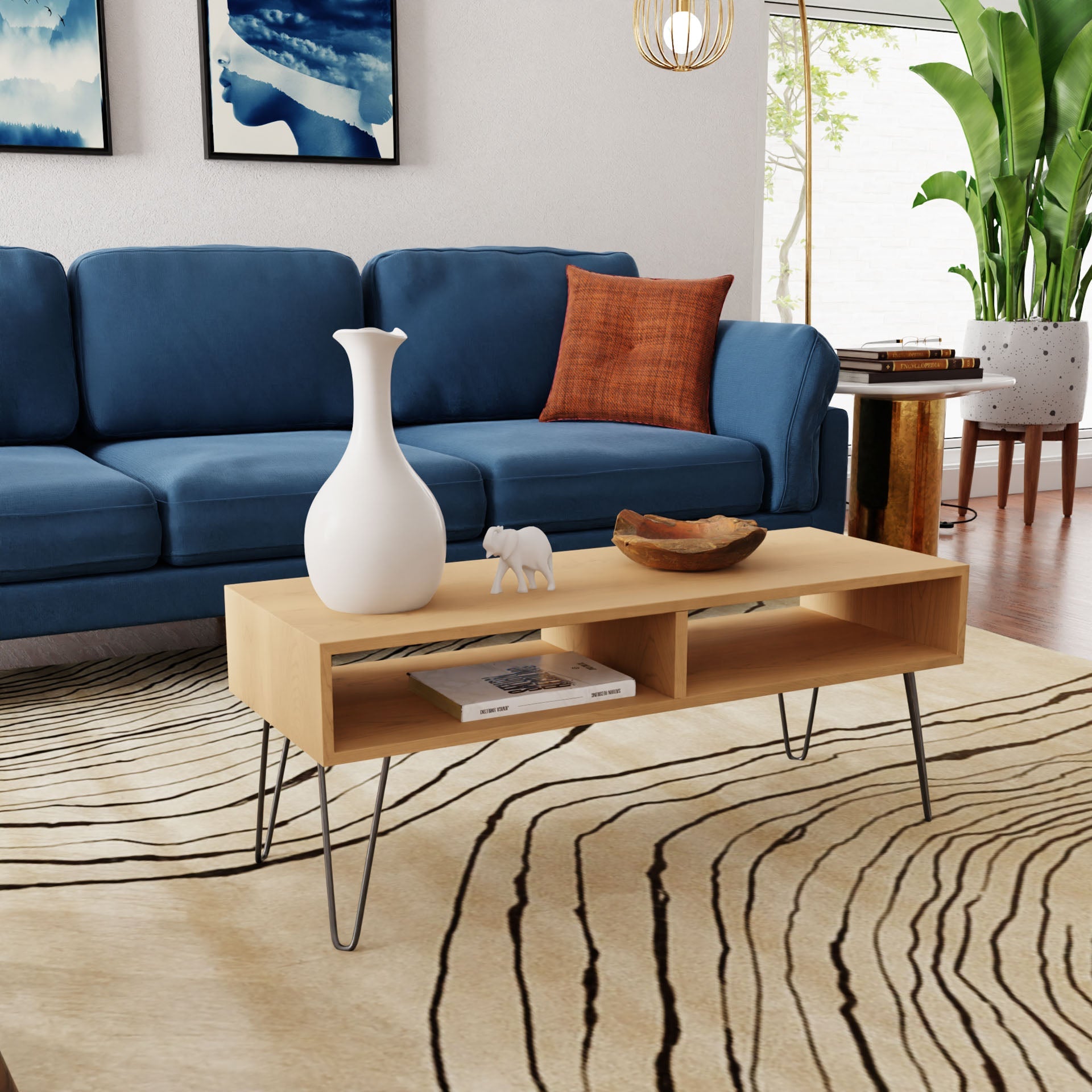 Maple coffee table with storage store